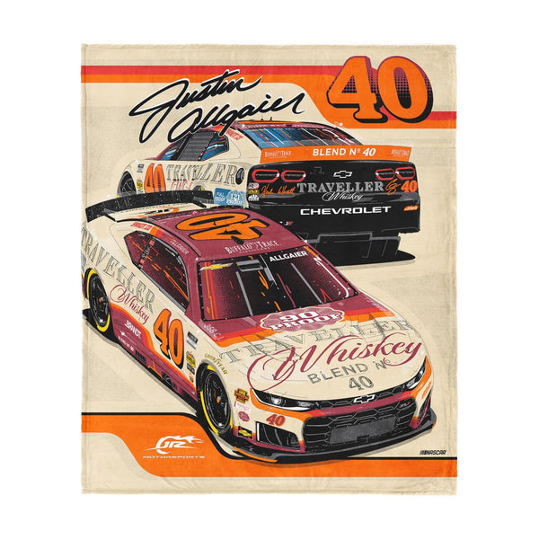 Justin Allgaier #40 Traveller Whiskey Silk Touch Throw - 50" x 60 ...
