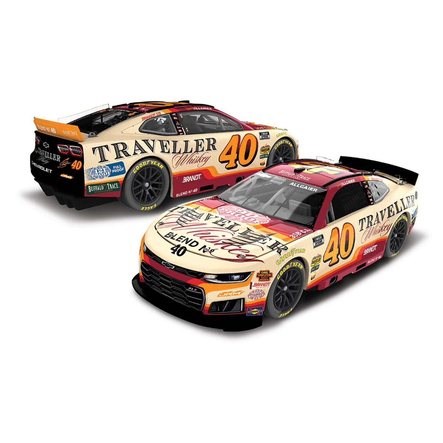 Justin Allgaier #40 2026 Traveller Whiskey 1:24 HO Die-Cast – Chris ...