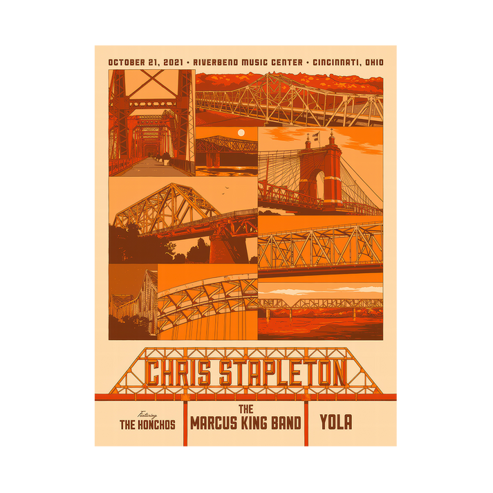 Chris Stapleton Show Poster- Cincinnati, OH- 10/21/21
